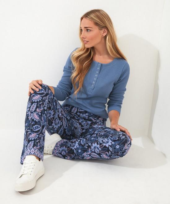 Loungewear Sloe Joes Waffle Button Down Long Sleeve Henley Top Joe
